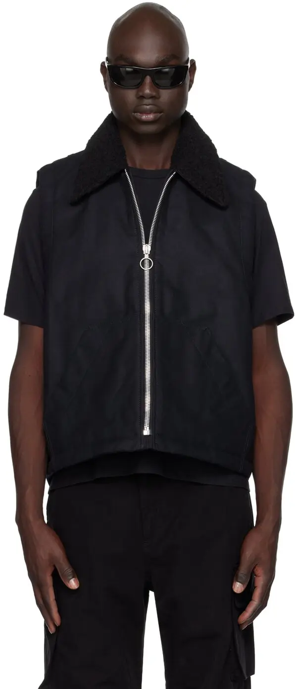 トップス OUR LEGACY GRIZZLY VEST size 46 Our Legacy - Grizzly Vest Black Highland Cotton